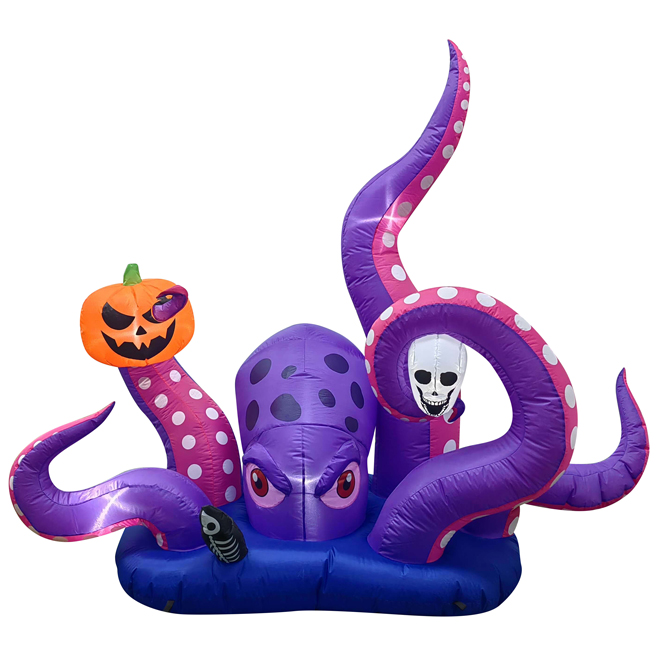CELEBRATIONS BY L&CO Halloween Decorative Inflatable Glowing Octopus ...