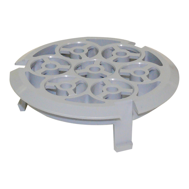 CANPLAS 4-in Dia. PVC Grey Pipe End Drain Grate 321844RTL | RONA