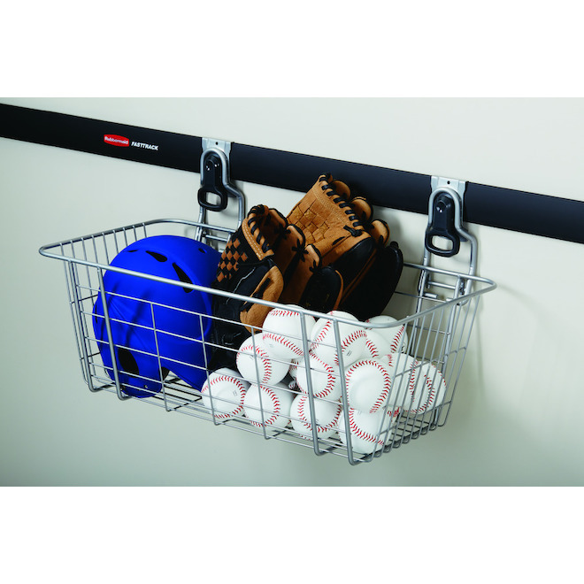 Rubbermaid FastTrack Garage 24-in W x 12.5-in H Silver Wire Storage ...