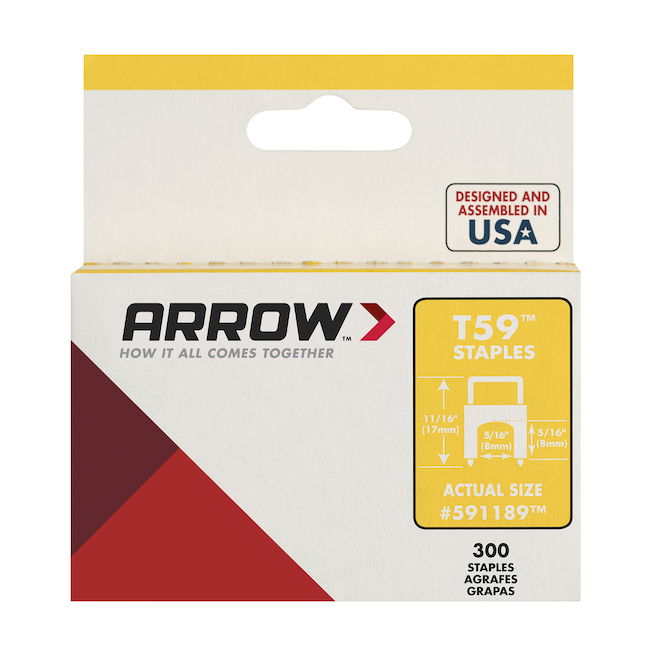 Arrow T59 5/16-in Insulated Staples - 300/Box 591189 | RONA