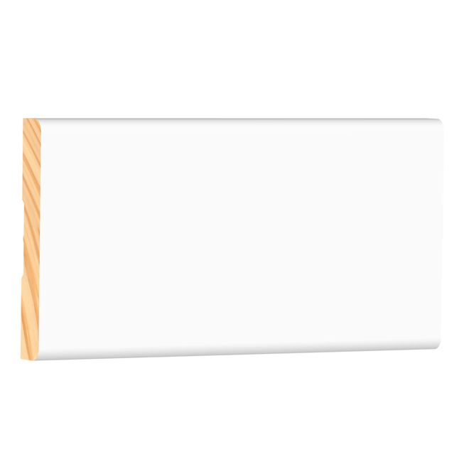 METRIE 7/16-in x 2-1/4-in x 7-ft White Primed Finger Joint Pine Casing ...