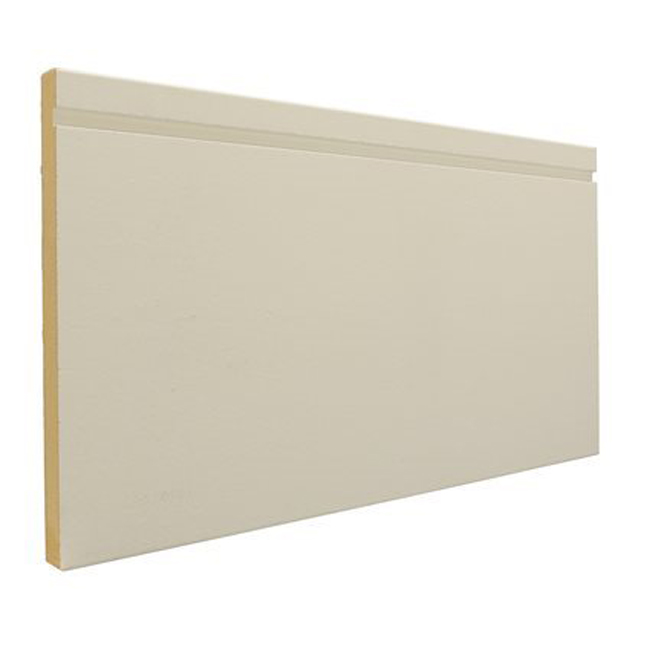 METRIE 1/2 x 6-1/2 x 12-ft Primed MDF Notched Baseboard Moulding ...