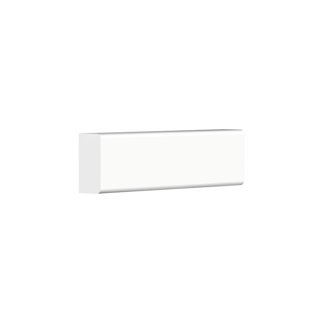 Metrie White Door Stop in PVC 3/8 x 1 1/2 x 8-ft 1696614 | RONA