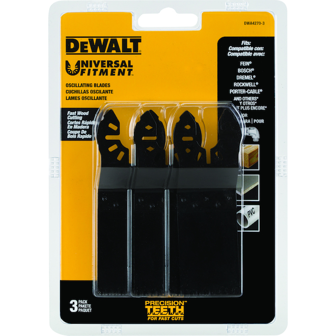 DEWALT Carbon Steel Oscillating Blade 1 1/4-in 3/pk DWA4270-3 | RONA