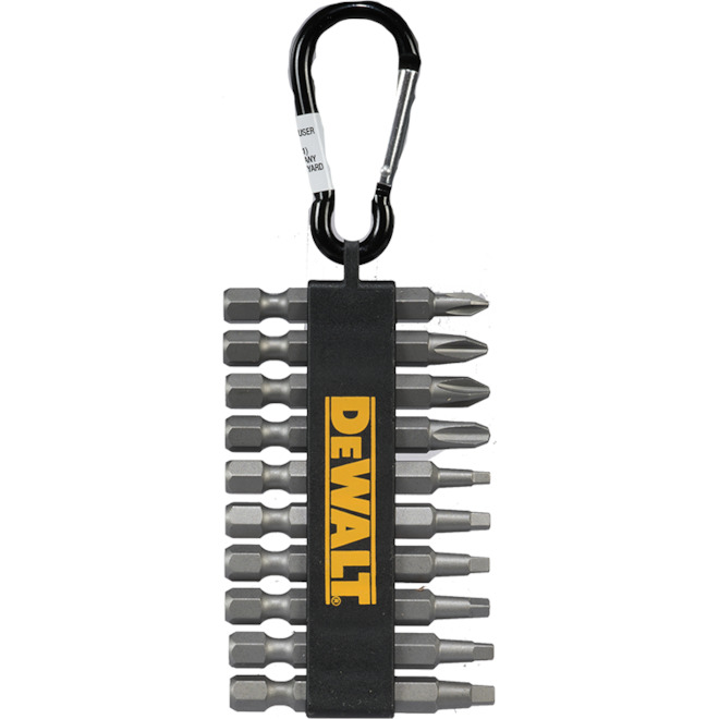 DEWALT 2-in Uncoated Steel Mixed Screwdriver Drill Bit Set - 10 Pieces ...