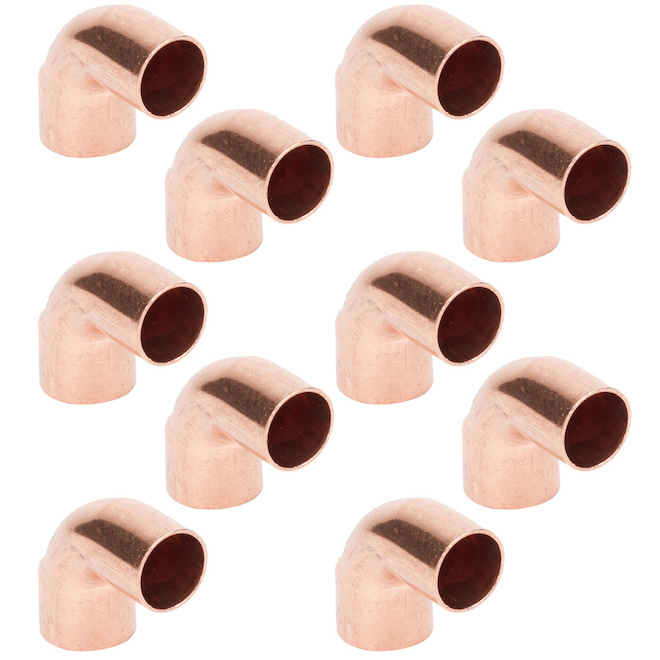 1/2-in Copper 90-Degree Fit-C Female Elbow (10-Pack) 555136 | RONA