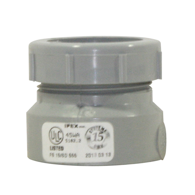 IPEX System 15 Grey PVC DWV Trap Adapter with 1-1/2-in Diameter 326514 ...