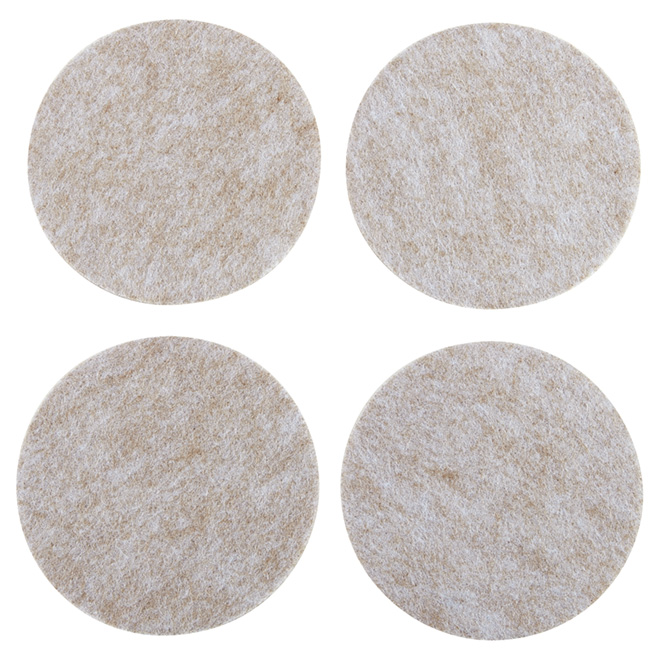 FELTAC Self-Adhesive Felt Pads - Eco - Round - Beige - 4" - 4/Pk 93173 ...