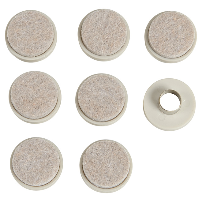 FELTAC Heavy-Duty Ferrule Felt Glides - Round - 7/8" - 8/Pack 23177 | RONA