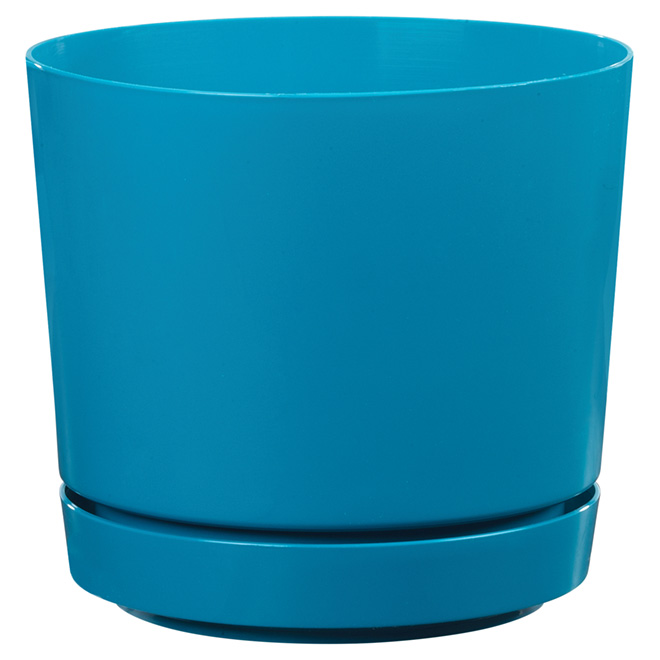 SOUTHERN PATIO High-Gloss Planter Pot - "Dynamic Design" - 8" - Teal ...