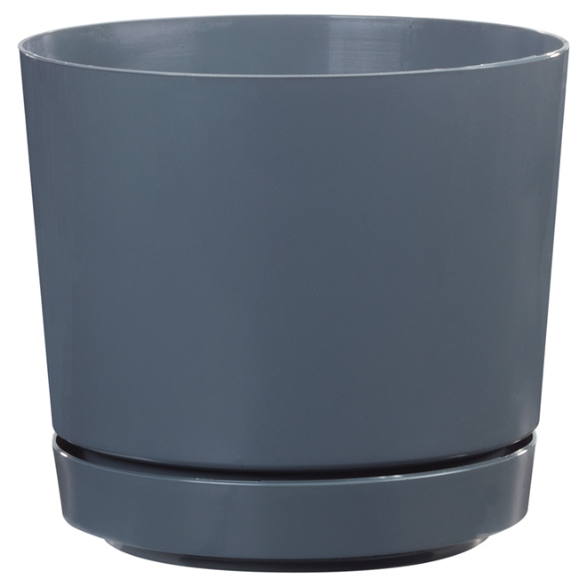 SOUTHERN PATIO High-Gloss Planter Pot - "Dynamic Design" - 8" - Grey ...