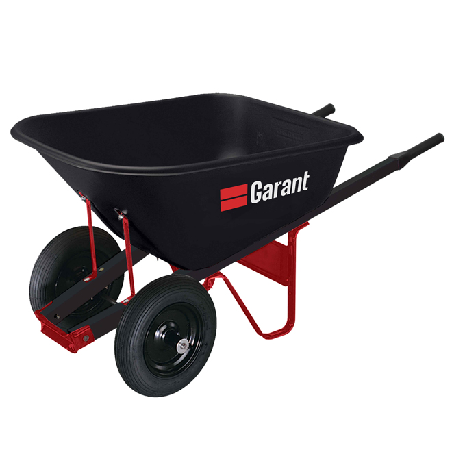 Garant Premium Black Polyethylene Steel 2-Wheel Wheelbarrow - 6-ft³ ...