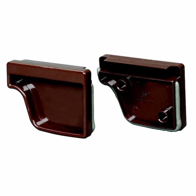 GSW Amerimax 5-in Vinyl K-Style Left End Caps Pair 2-Pack M1611 | RONA