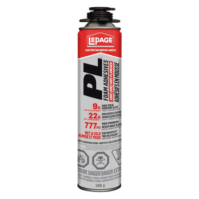LePage PL Subfloor Foam Construction Adhesive - 624-ml 2972987 | RONA
