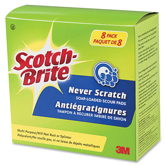 SCOTCH-BRITE Soap-Loaded Scour Pads - Pack of 8 NSSP-8 | RONA