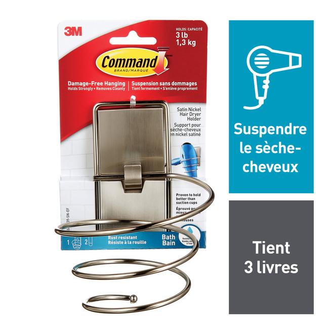 Porte-séchoir 3M Command nickel satiné | RONA