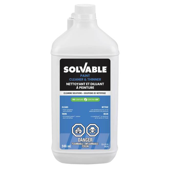 SOLVABLE 946-ml VOC Compliant Paint Thinner and Cleaner 53-231H100V | RONA