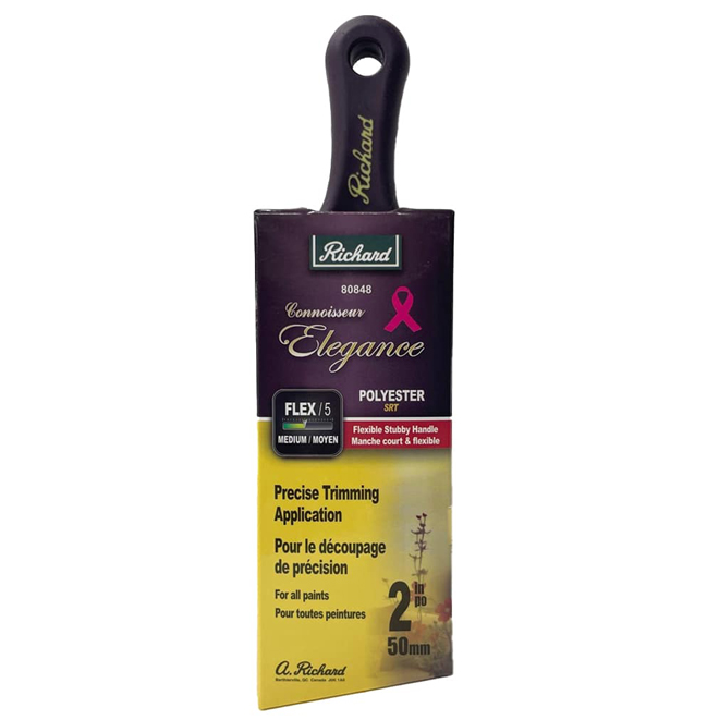 Richard Tools Elegance 2-in Flexible Stubby Handle Polyester Trim Brush ...
