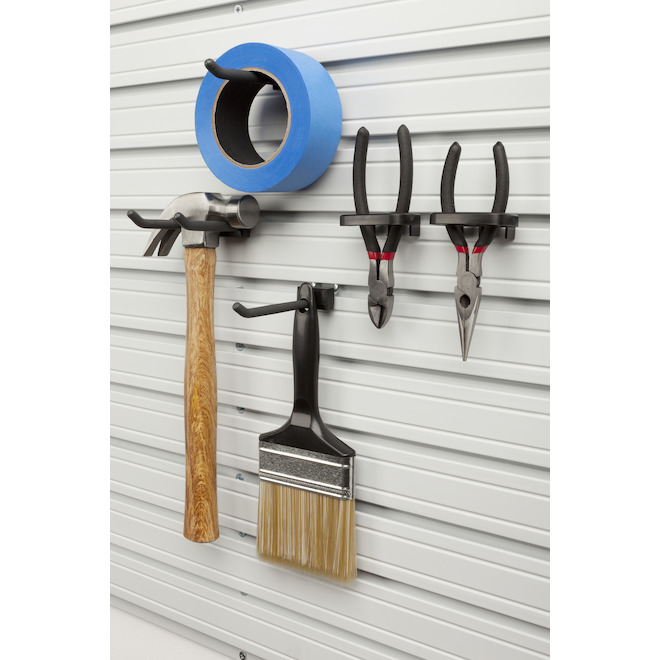 NEWELL RUBBERMAID Fastrack by Rubbermaid Wall Hook Accessory Black ...