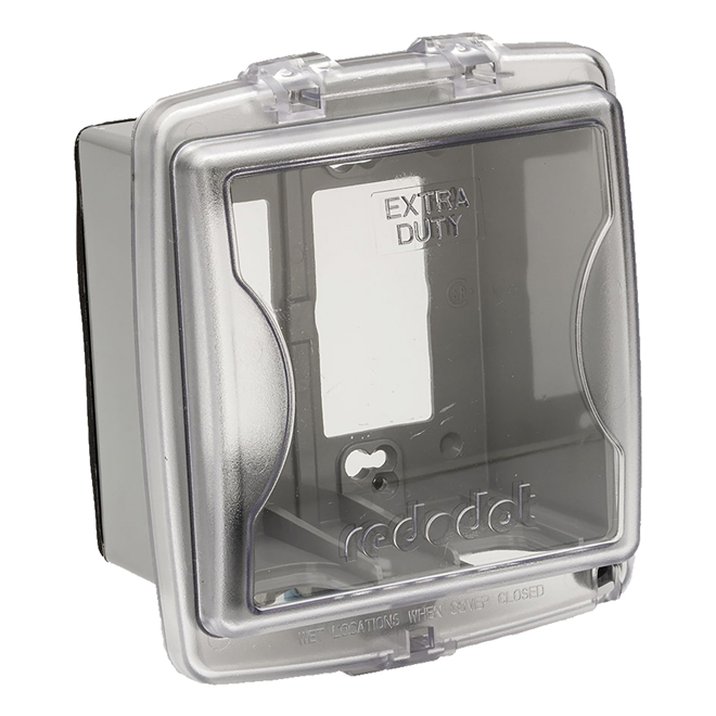 Reddot Non-Metallic Clear 2-Outlet Weatherproof Electrical Outlet Cover ...