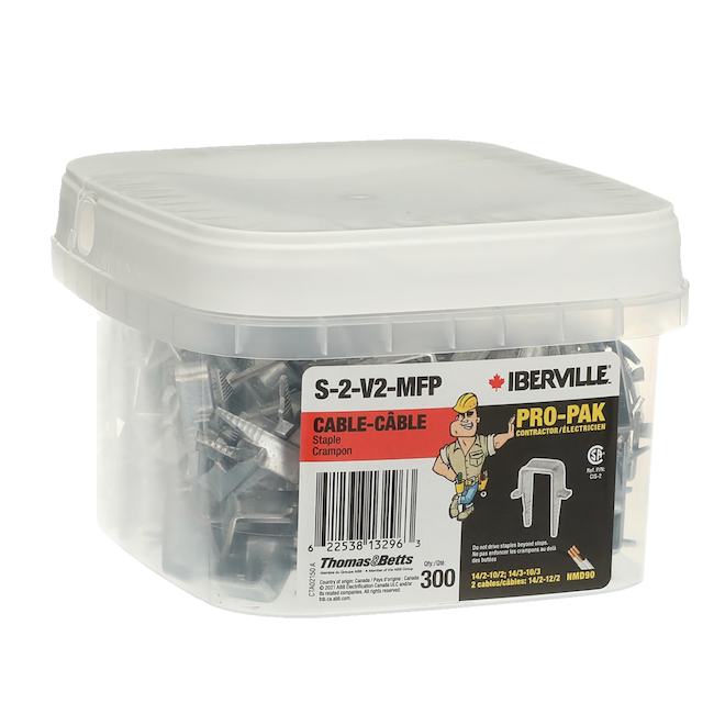 Iberville Pro-Pak Cable Staples - Pack of 300 | RONA