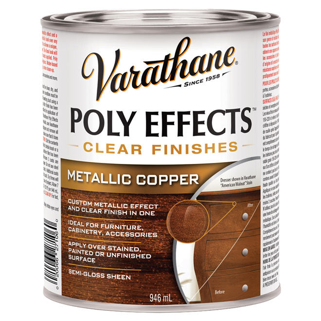 Varathane Poly Effects Clear Finishes - Metallic Copper - Semi-Gloss ...
