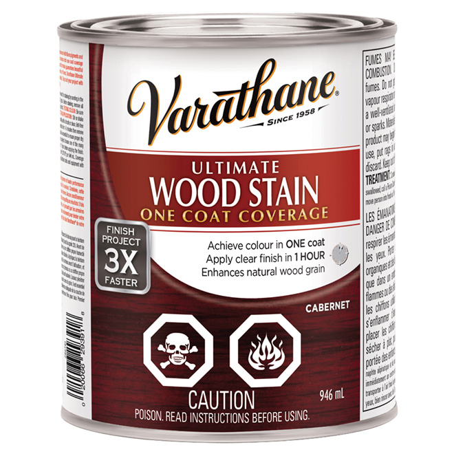 Varathane 946-ml One Coat Cabernet Ultimate Wood Stain 286781 | RONA