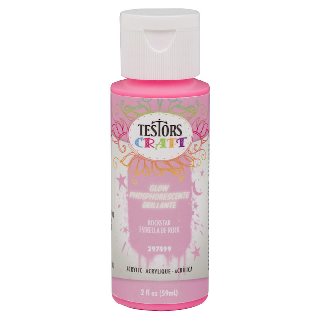 Peinture acrylique à haute brillance Rust-Oleum Testors Craft 2oz rose ...