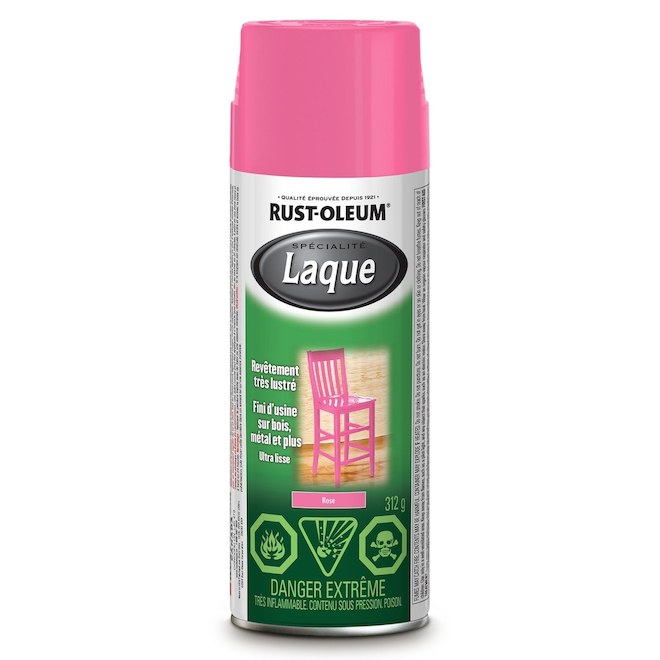 Peinture en aérosol Rust-Oleum, laque rose lustré (312 G) 335842 | RONA