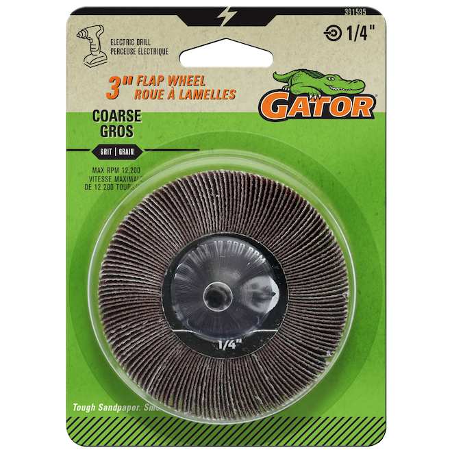 Gator 3-in Flap Wheel - Coarse-Grit - 1/4-in Centre 391595 | RONA