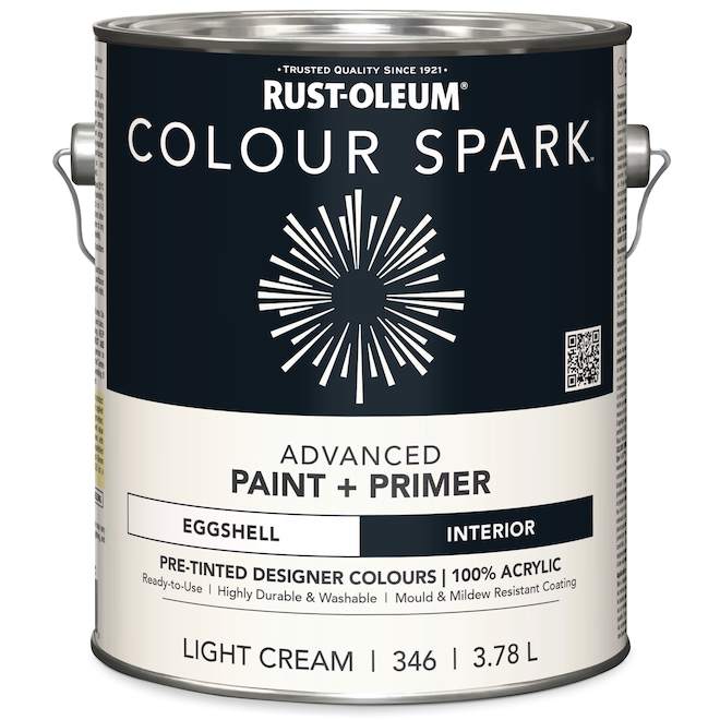 Rust-Oleum Colour Spark 3.78 L Eggshell Finish Acrylic Interior Paint ...