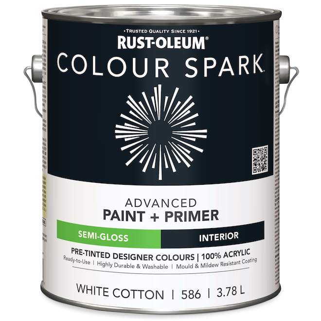Rust-Oleum Colour Spark 3.78 L Semi-Gloss Finish Acrylic Interior Paint ...