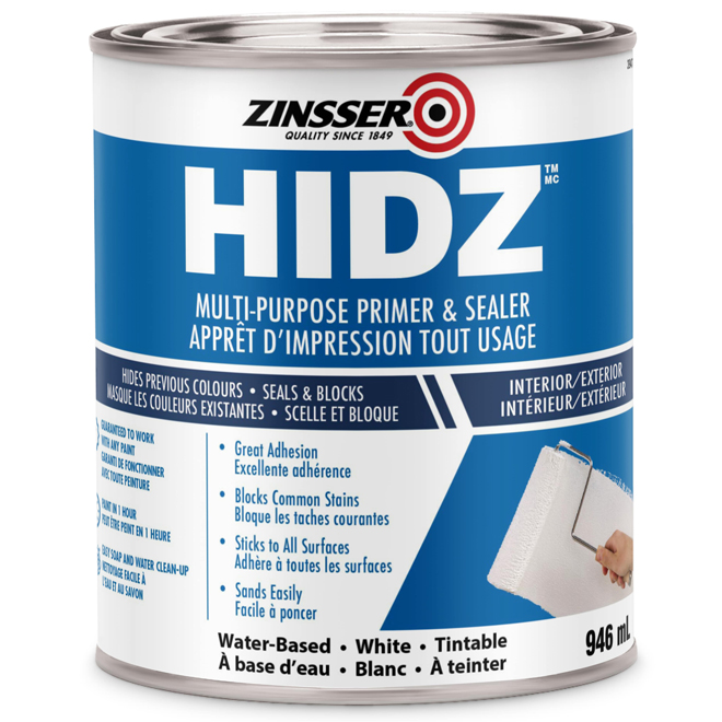 Zinsser Hidz 946 ml Water Based All Purpose Primer - White 394780 | RONA