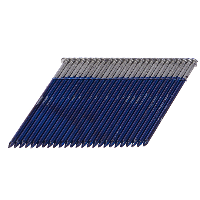 Clous à charpente galvanisés Foresto, bande avec fil métallique, 28 ...