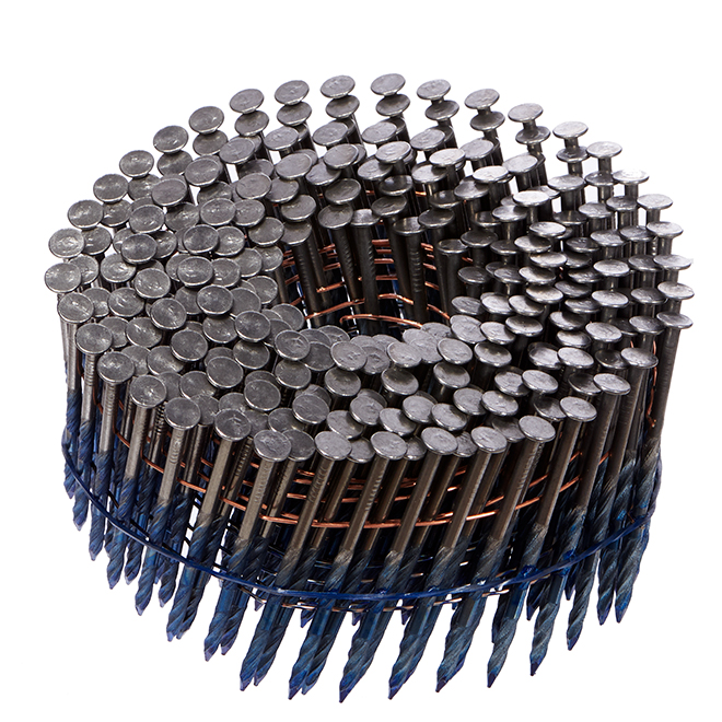 Clous à charpente en acier galvanisé Foresto, bande, angle de 15 ...