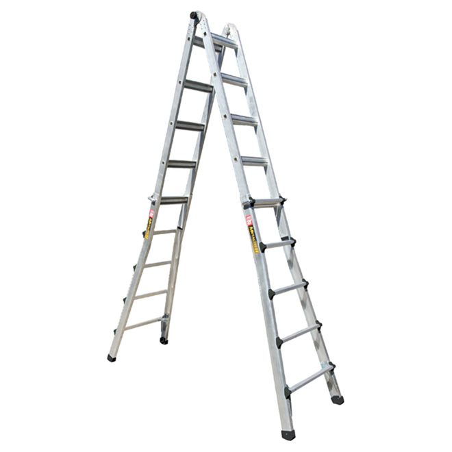 METALTECH Aluminum Telescoping Multi-Position Ladder - 21' E-MTL7200AL ...