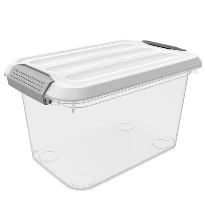Bac de rangement en plastique Latch Mates de Curver blanc/transparent ...