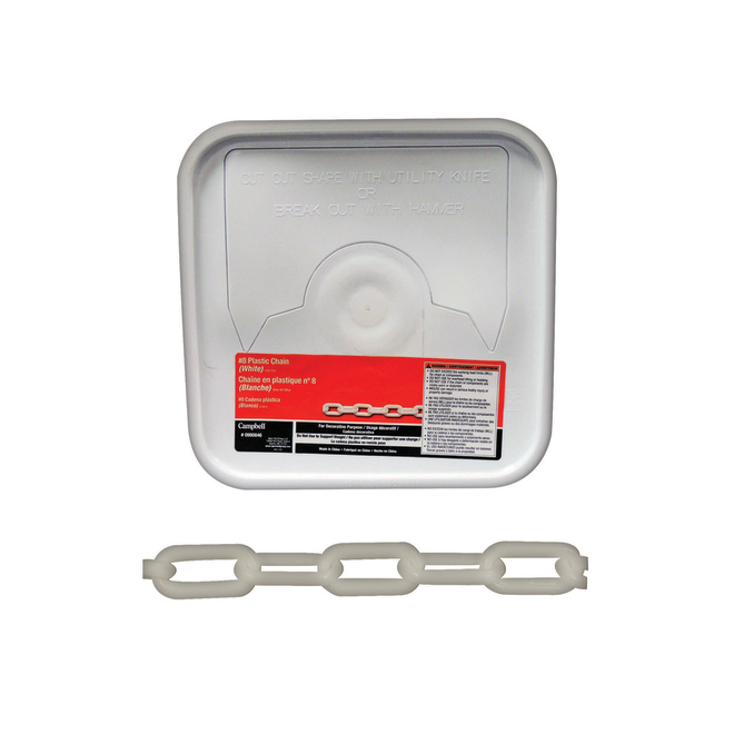 BLUE HAWK 1-ft #8 Weldless White Chain 0990846 | RONA