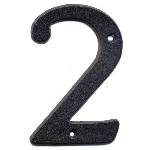 Klassen Rustic Number 2 - 5-in - Metal - Black 1040561 | RONA