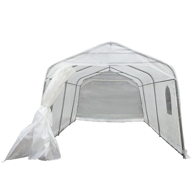 RONA Car Shelter in Polyethylene 12 x 15 x 6.5-ft - White PY22004-5 | RONA