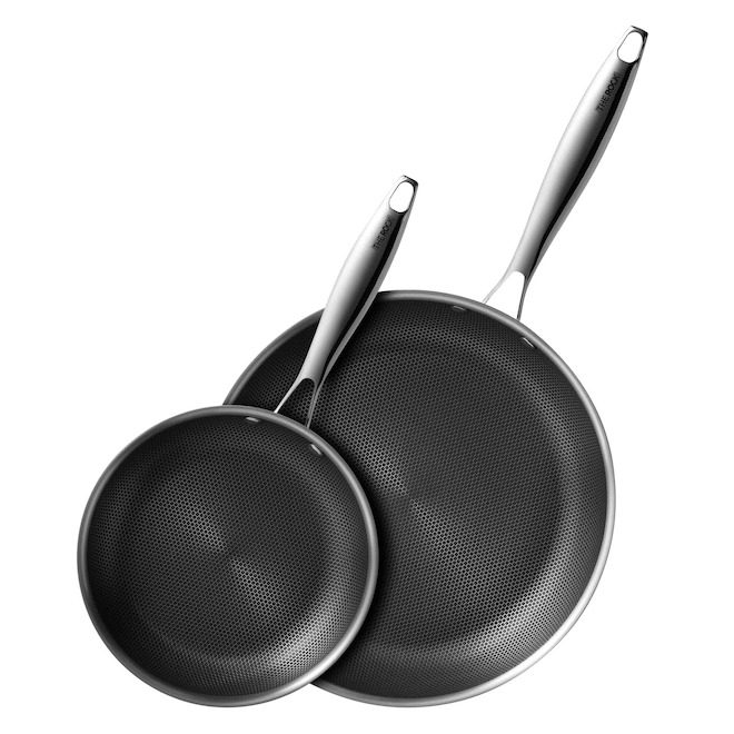 THE ROCK Starfrit Frying Pans 8-in and 11-in - Set of 2 031158-002-0000 ...
