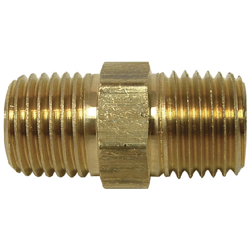 Sioux Chief Hex Nipple - Brass - Male Threaded - 1/8-in dia 930-610201 ...