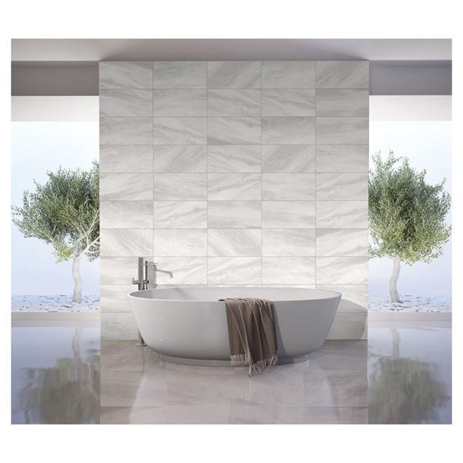 "Quarzo" Porcelain Tile - 11.8" x 23.6" - Matte White QUAR12240000BIAN ...