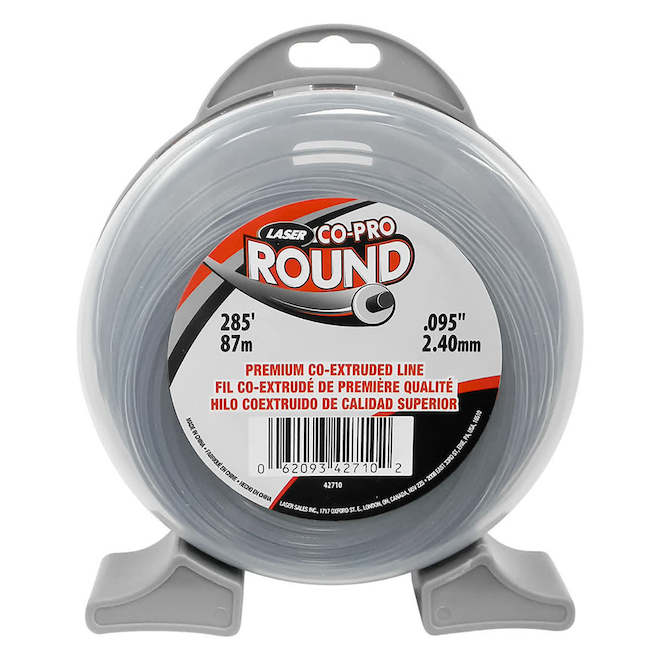 Fil pour coupe-bordures Laser Co-Pro coextrudé rond 2,40 mm x 87 m ...