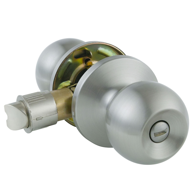 RONA Bolae Door Knob and Rosette with Privacy Lock - Stainless Steel ...