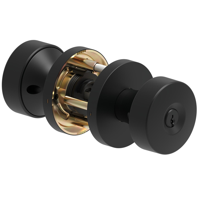 RONA Gemma Entry Knob Set with Keys - Matte Black 8626-MB-ET | RONA