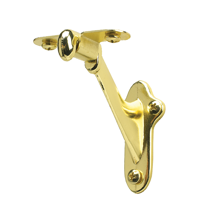 Colonial Elegance Handrail Bracket - Brass Finish - Metal - 1 Per Pack ...