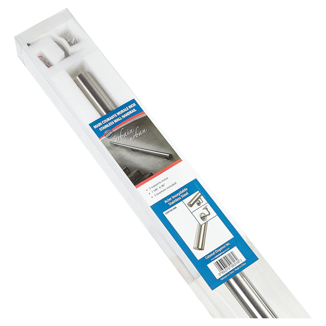 Colonial Elegance Modern Wall Handrail - Stainless Steel - Silver ...