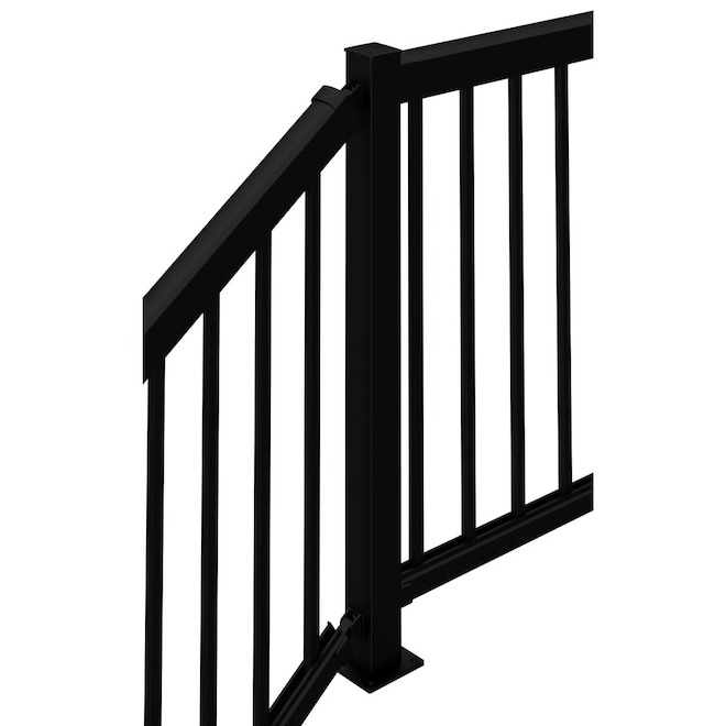 Kool-Ray Stair Railing System Preassembled 36 x 72-in - Black R753672BP ...