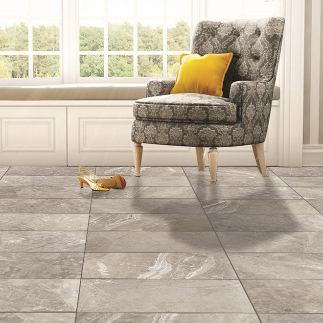Avenzo 24-in x 12-in Grey Natural Marble Wall and Floor Tile TR-306091 ...